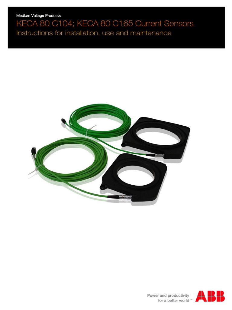 KECA 80 C104 KECA 80 C165 Current Sensors: Instructions For ...