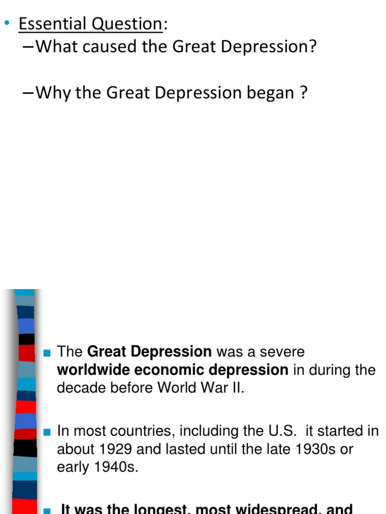 The Causes and Consequences of the Great Depression in the United ...