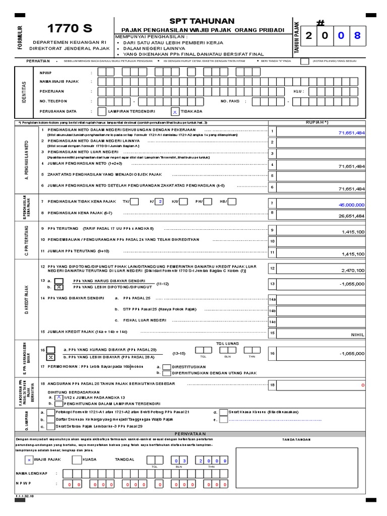 Form-1770 S-2008 | PDF