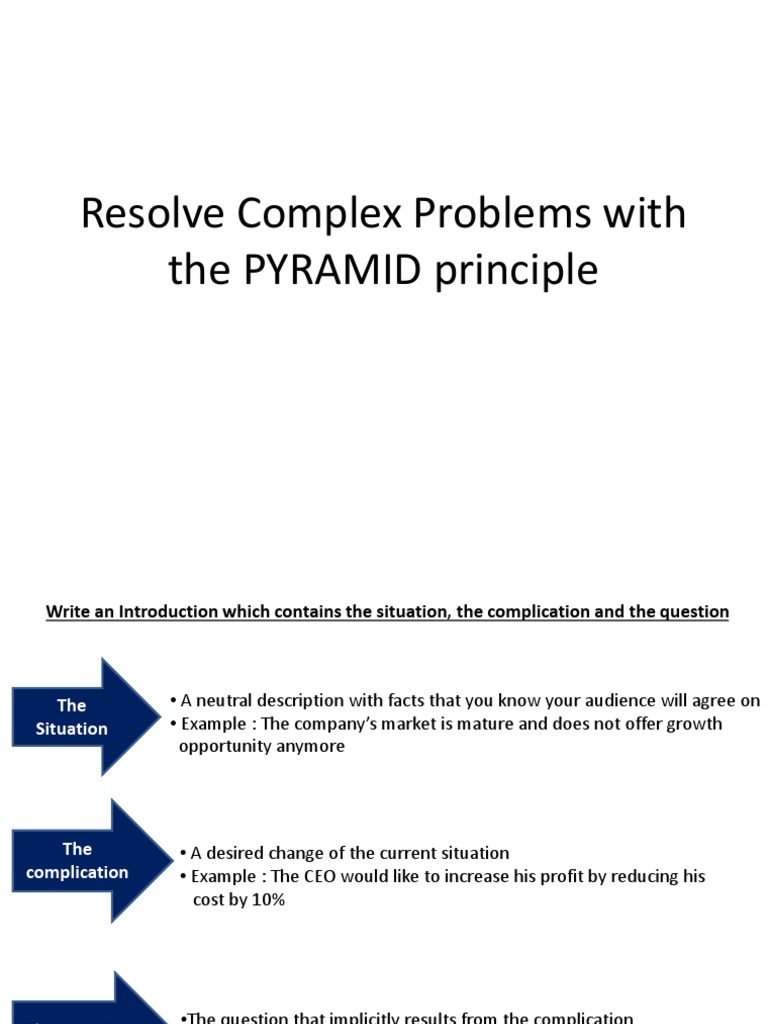 Solve Problems with Pyramid Principle | PDF | Argument | Outsourcing