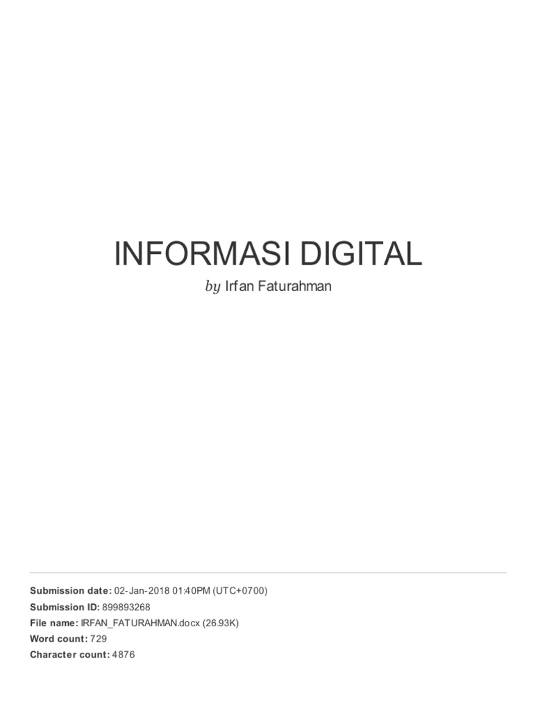 Informasi Digital 1 | PDF
