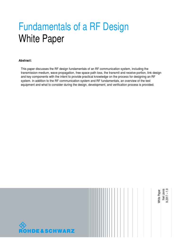 IEEE - Fundamentals of RF Design | PDF | Antenna (Radio) | Modulation