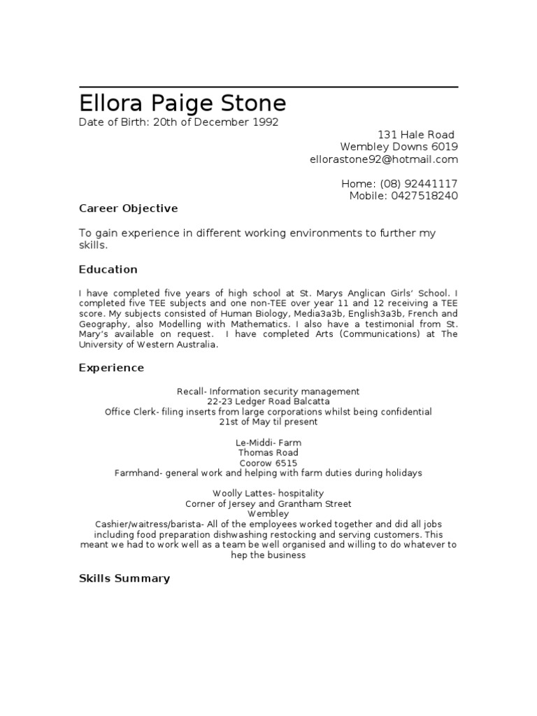 Fake CV | PDF | Cognition | Cognitive Science