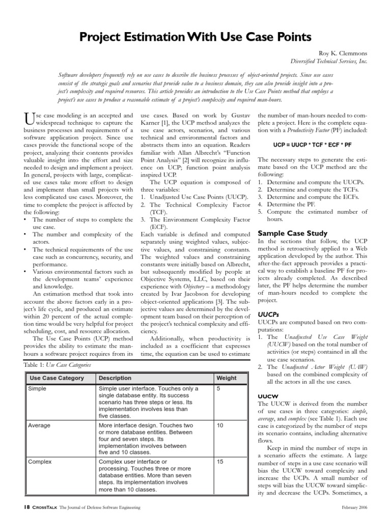 Use Case Points | PDF | Use Case | Application Programming Interface