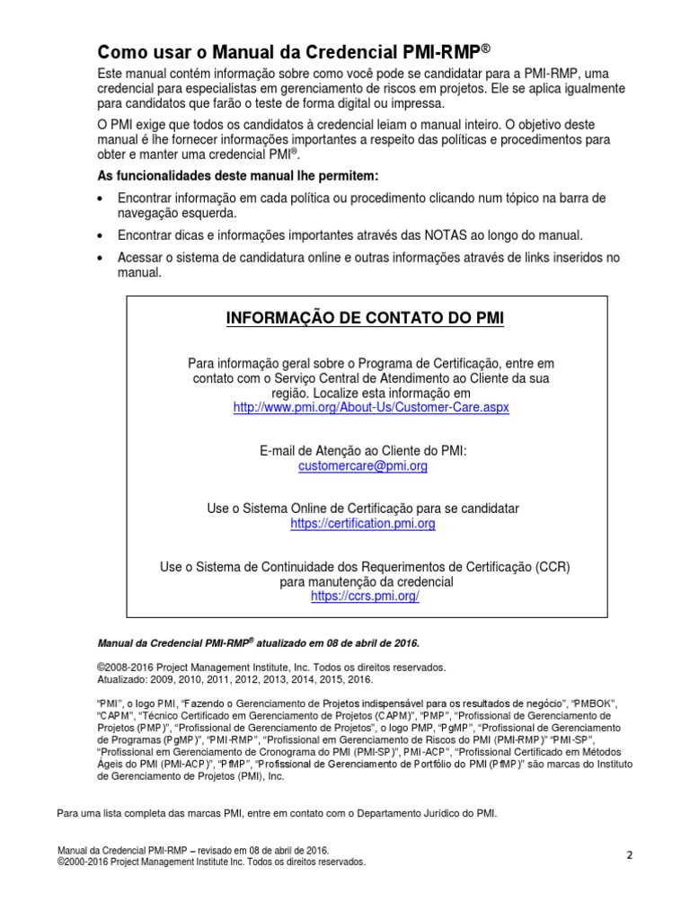 Manual PMI-RMP Portugues | PDF | Business | Science