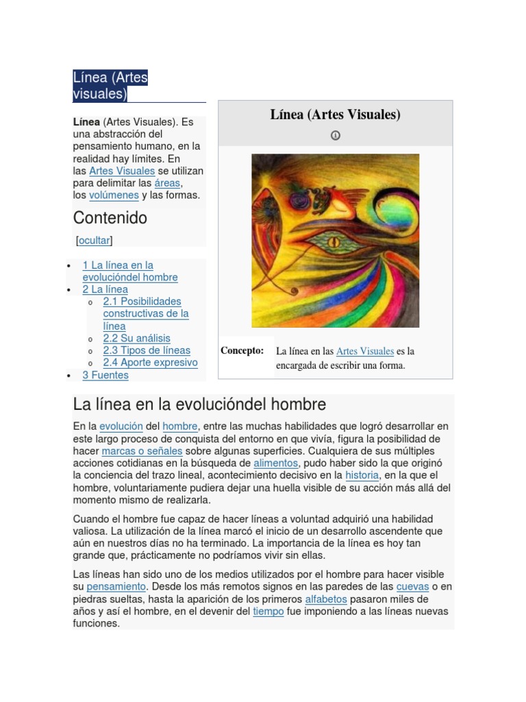 La Línea | PDF | Dibujo | Composición (artes visuales)