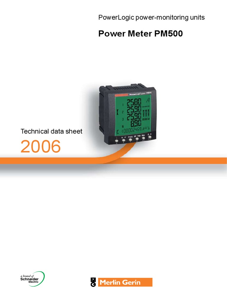 PM500 Datasheet PDF | PDF | Alternating Current | Physical Quantities