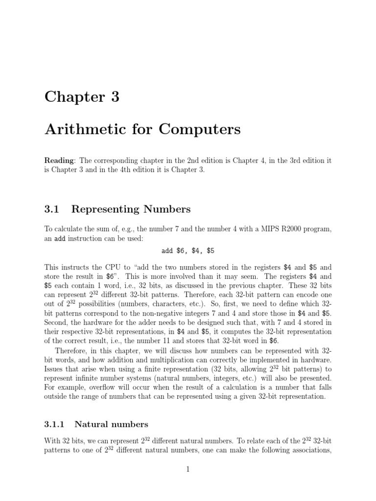 Arithmetic Representation 32-Bit | PDF | Integer | Numbers