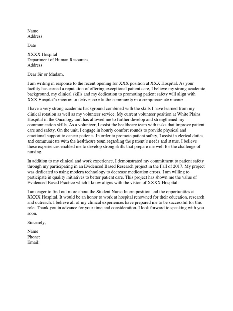 Cover Letter Critique | PDF