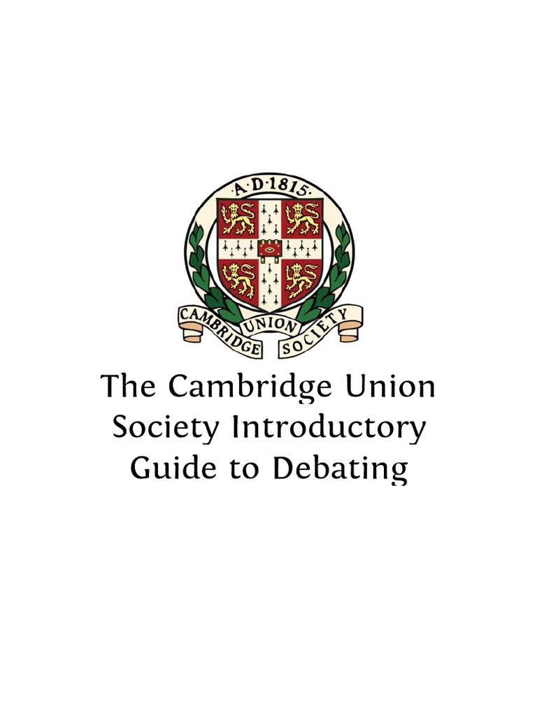 Cambridge Schools BP Debating Guide 2013 PDF | PDF