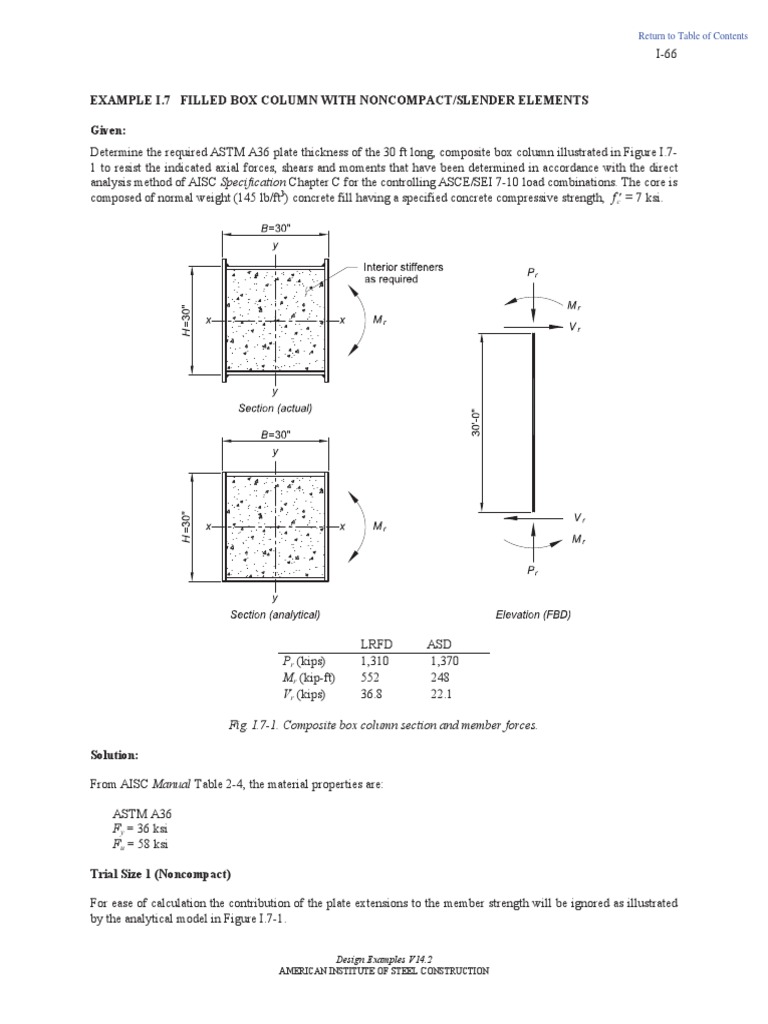 Steel Design Example I.7 | PDF | Structural Steel | Strength Of Materials