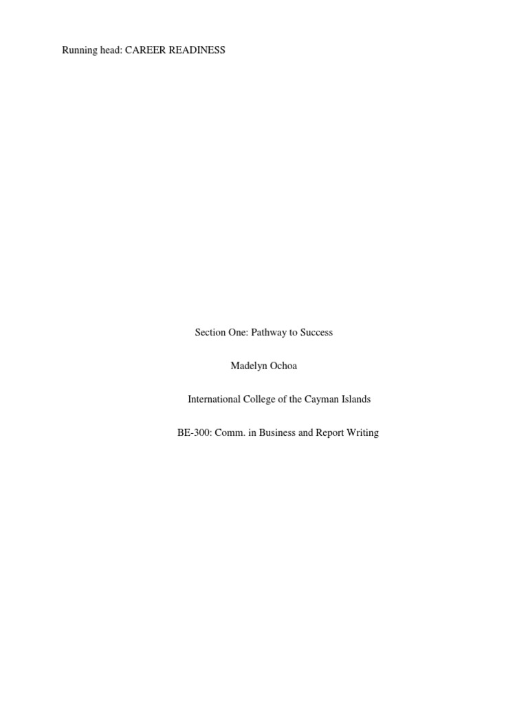 Career Readiness | PDF | Internship | Job Hunting