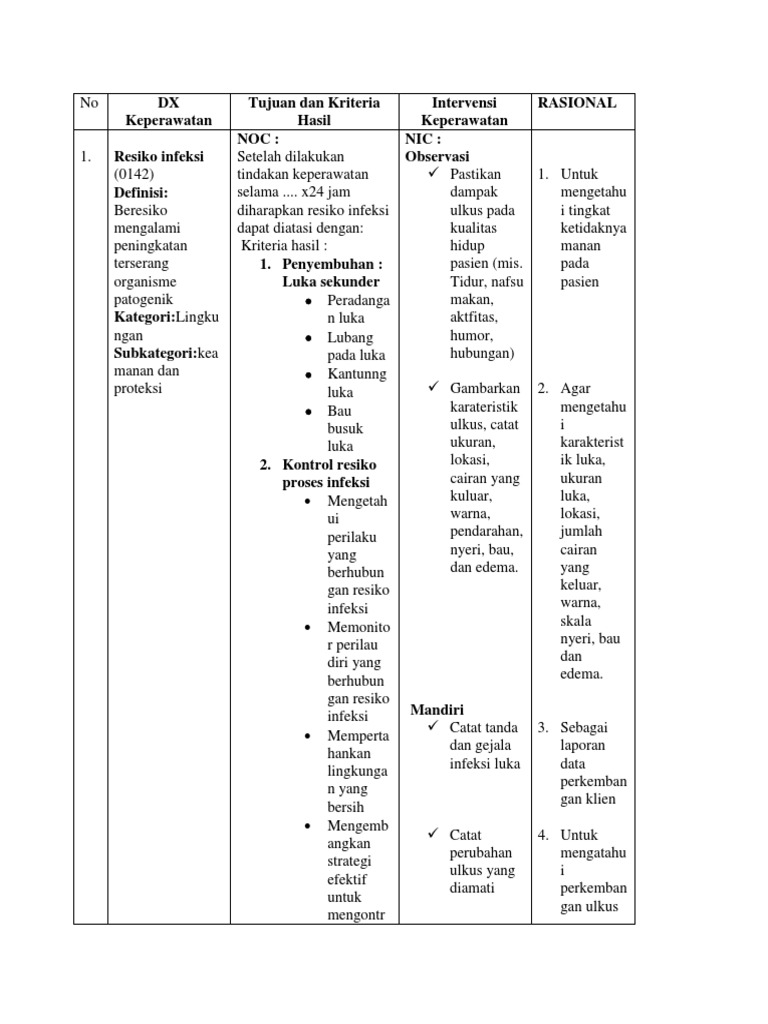Intervensi Resiko Inveksi | PDF