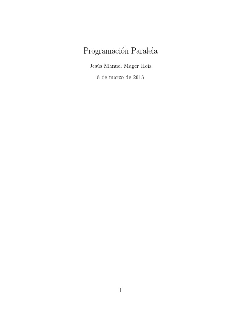 Programacion Paralela | PDF | Hilo (Computación) | Unidad Central de procesamiento