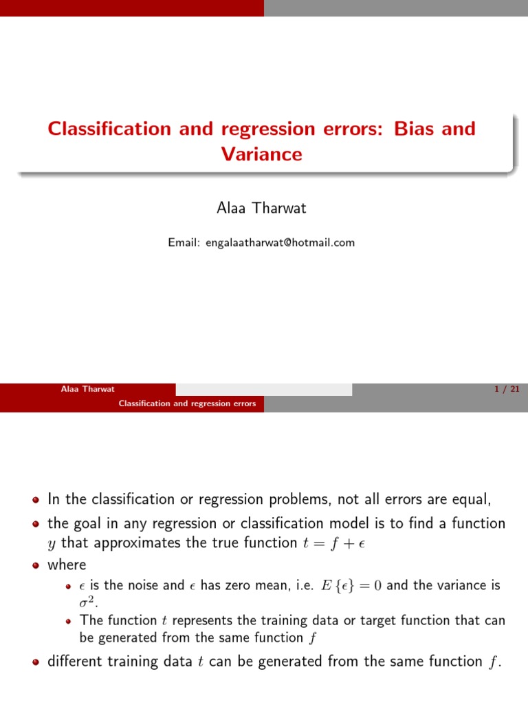 Bias and Variance | PDF | Bias Of An Estimator | Errors And Residuals