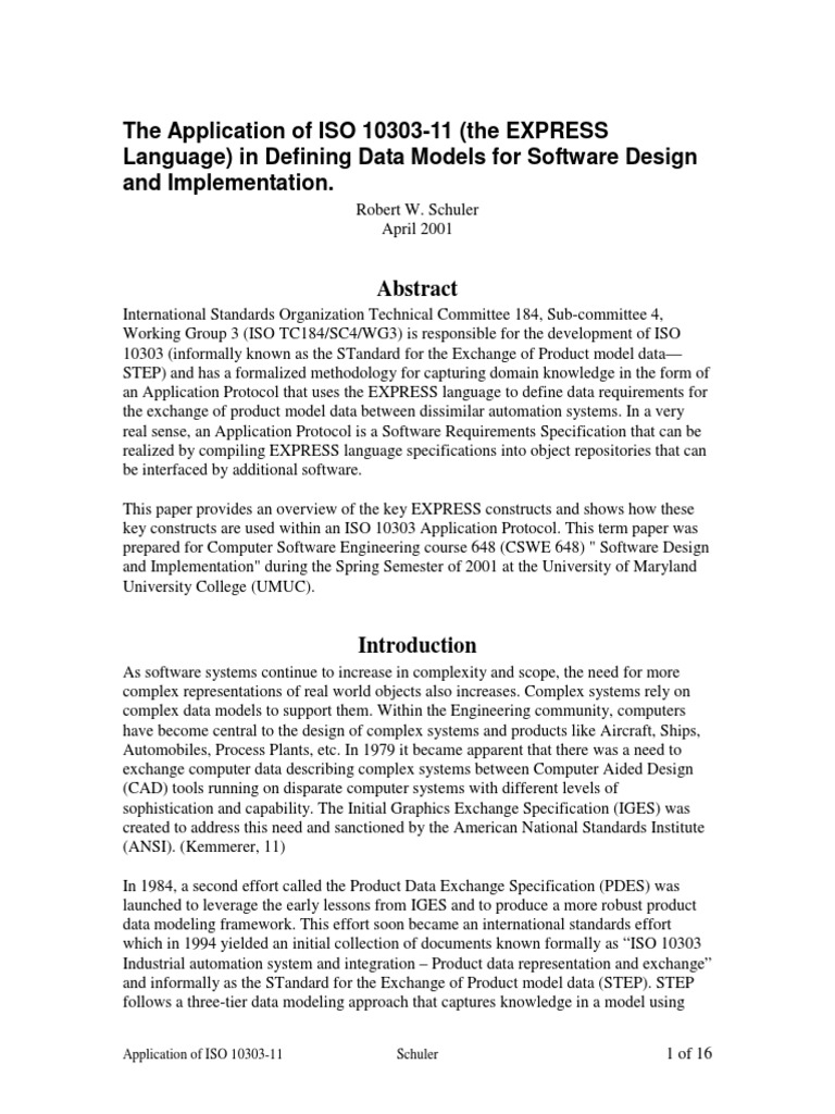EXPRESS Data Modeling | PDF | Data Type | Communications Protocols