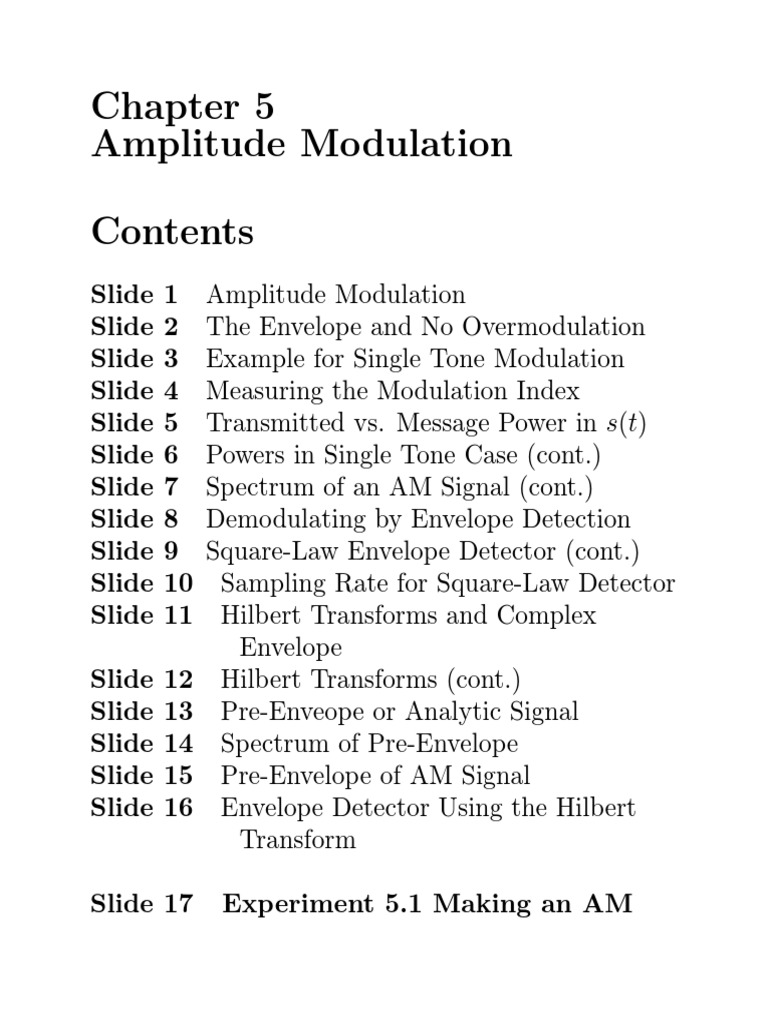 Amplitude Modulation | PDF | Detector (Radio) | Sampling (Signal Processing)