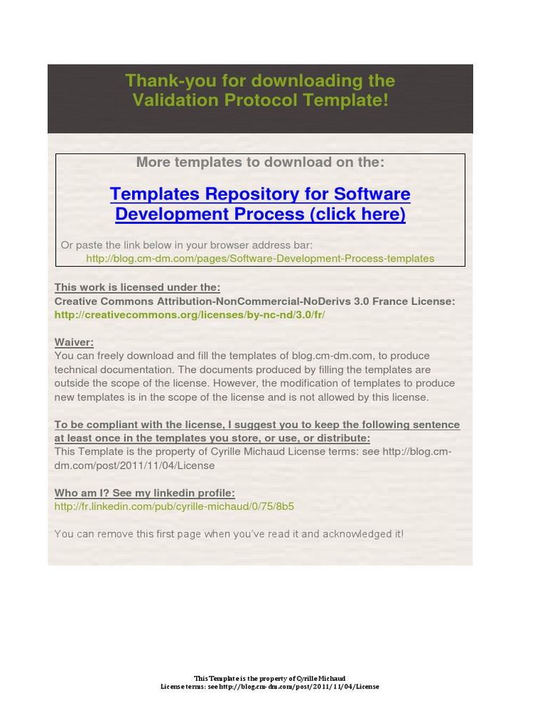 2015-Validation-Protocol-template.docx | Verification And Validation ...