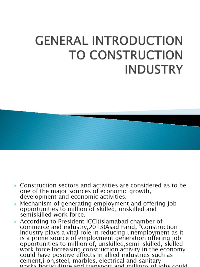 General Introduction To Construction Industry | PDF | General ...