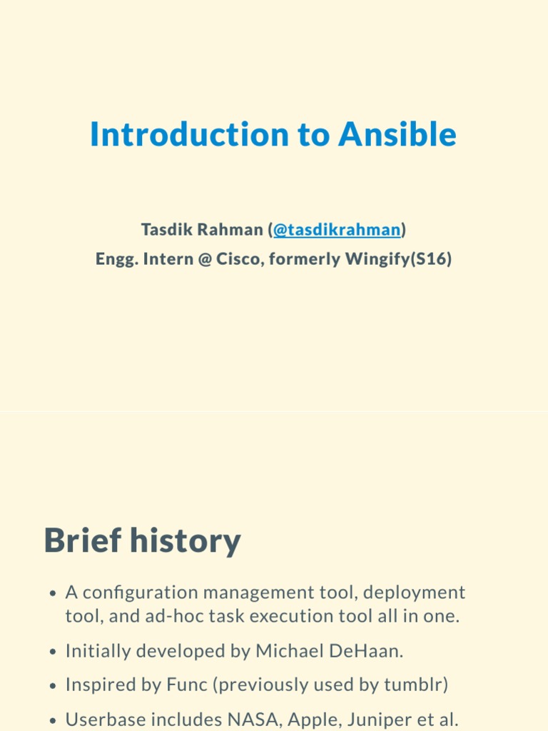 Intro To Ansible | PDF | System Software | Computing