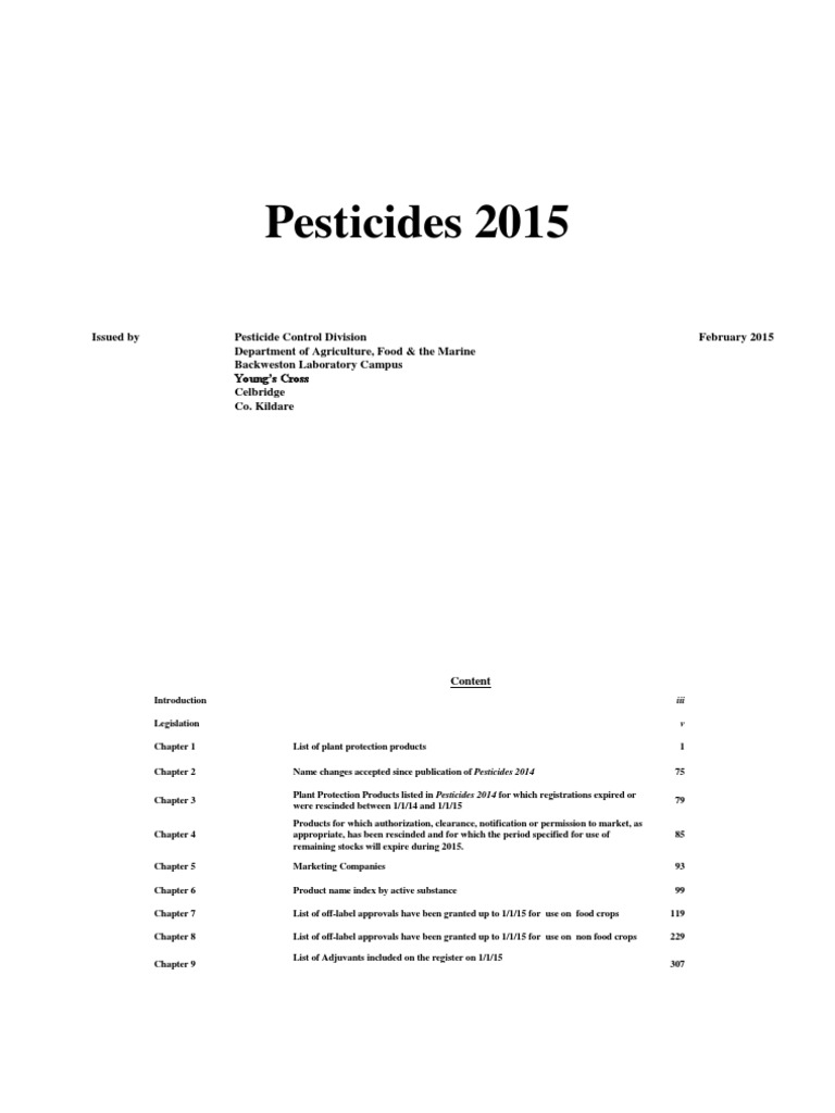 Pesticides 2015 - Full Book | PDF | Herbicide | Pesticide