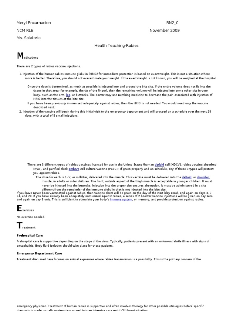 Types of Rabies Vaccines Explained | PDF | Rabies | Microbiology