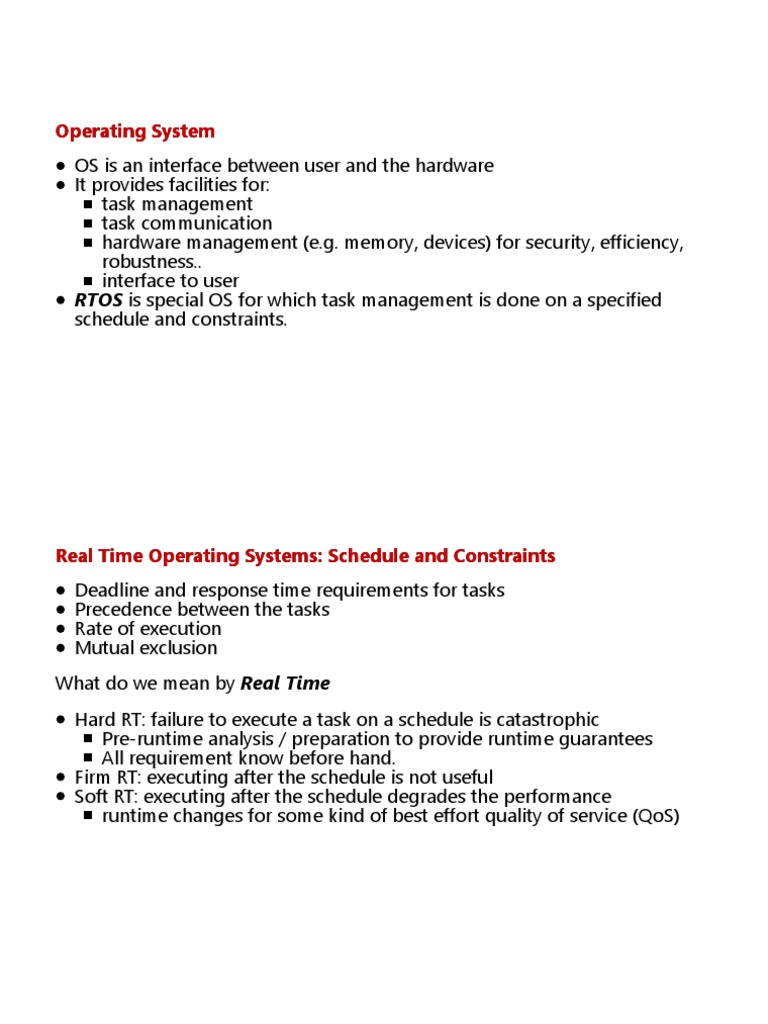 RTOS1 | Download Free PDF | Scheduling (Computing) | Operating System