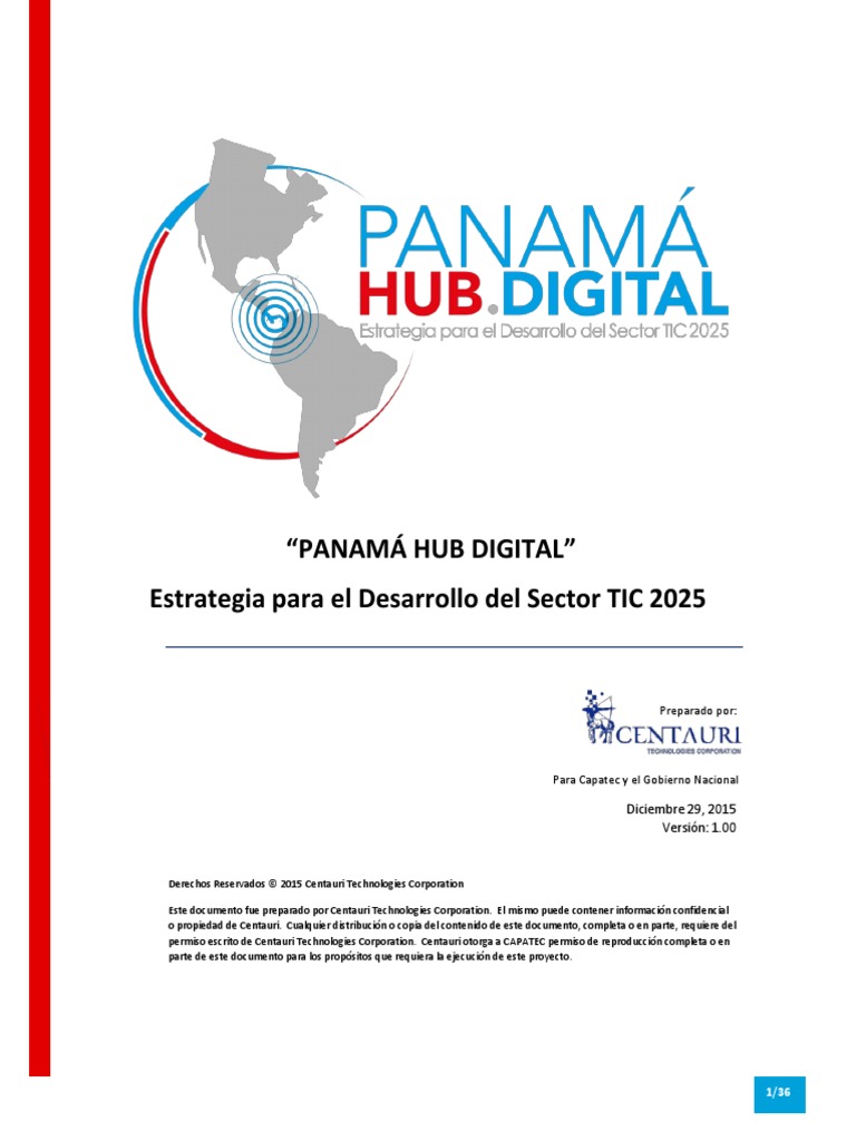 Estrategia para El Desarrollo Del Sector Tic 2025 Panama Hub Digital ...