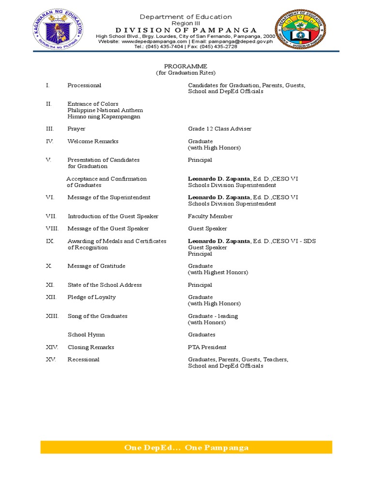 Programme (Graduation Rites)(2) | Further Education | Personal Growth