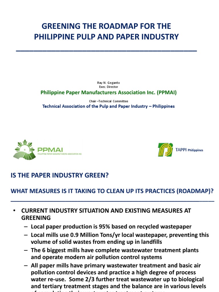 Greening The Roadmap of The Philippine Pulp and Paper Industry | PDF ...