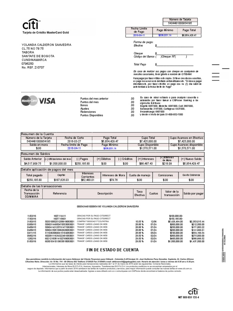 Ejemplo De Extracto Bancario En Formato Pdf Conciliación Bancaria