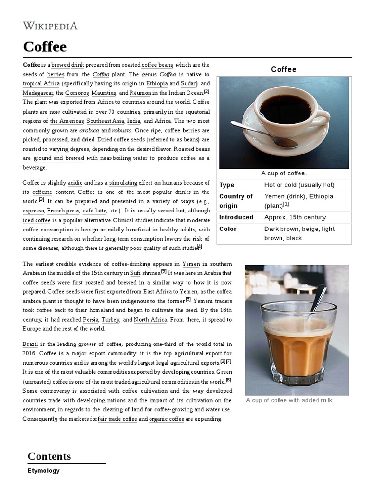 Coffee | Download Free PDF | Coffee | Agriculture