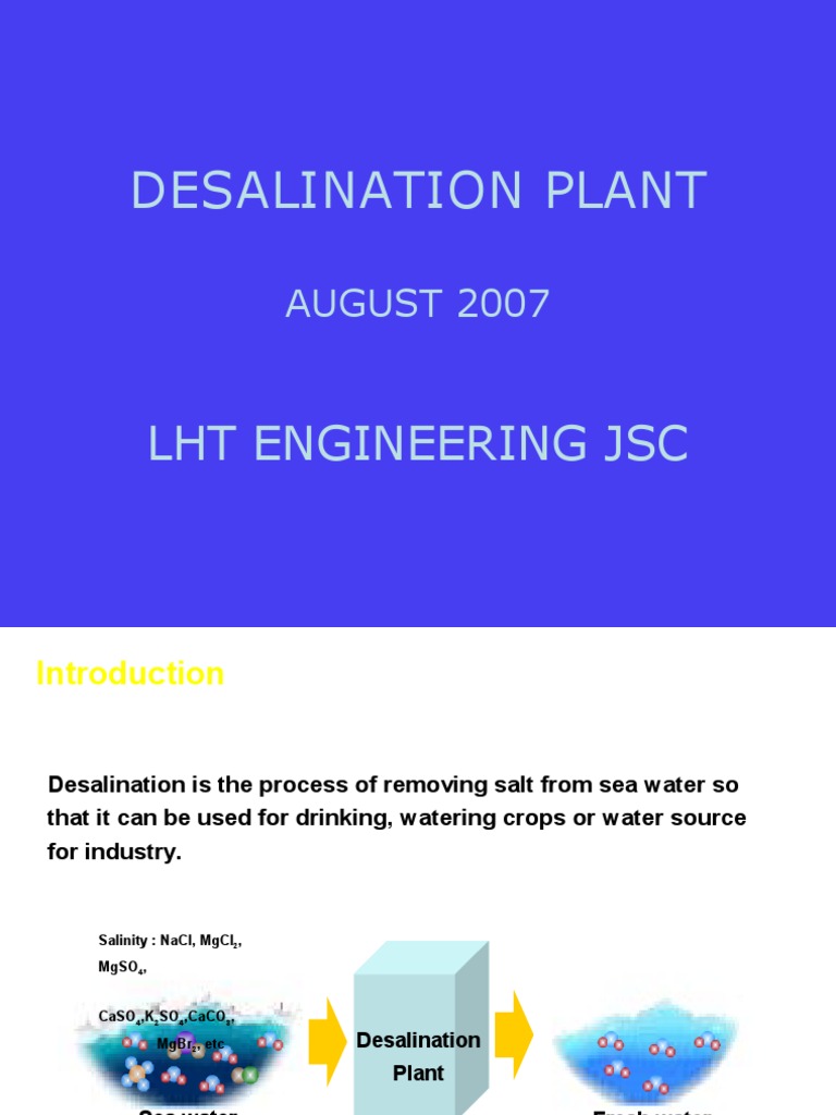Desalination Plant: LHT Engineering JSC | PDF | Desalination | Seawater
