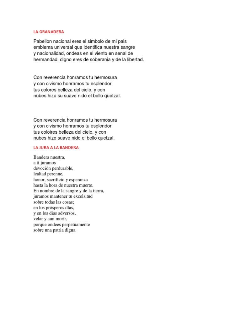 Letra y Significado de La Granadera | PDF