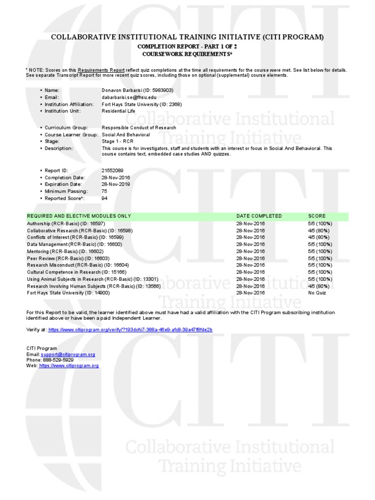 Citi Training | PDF | Quiz | Psychology