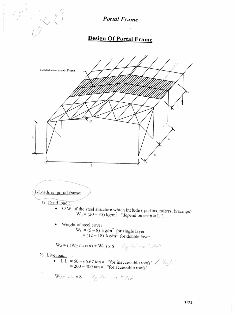 01 Design of Portal Frame | PDF