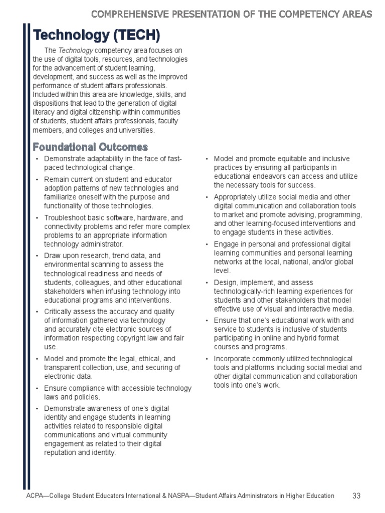 Acpa Naspa Professional Competencies Final | PDF | Collaboration ...
