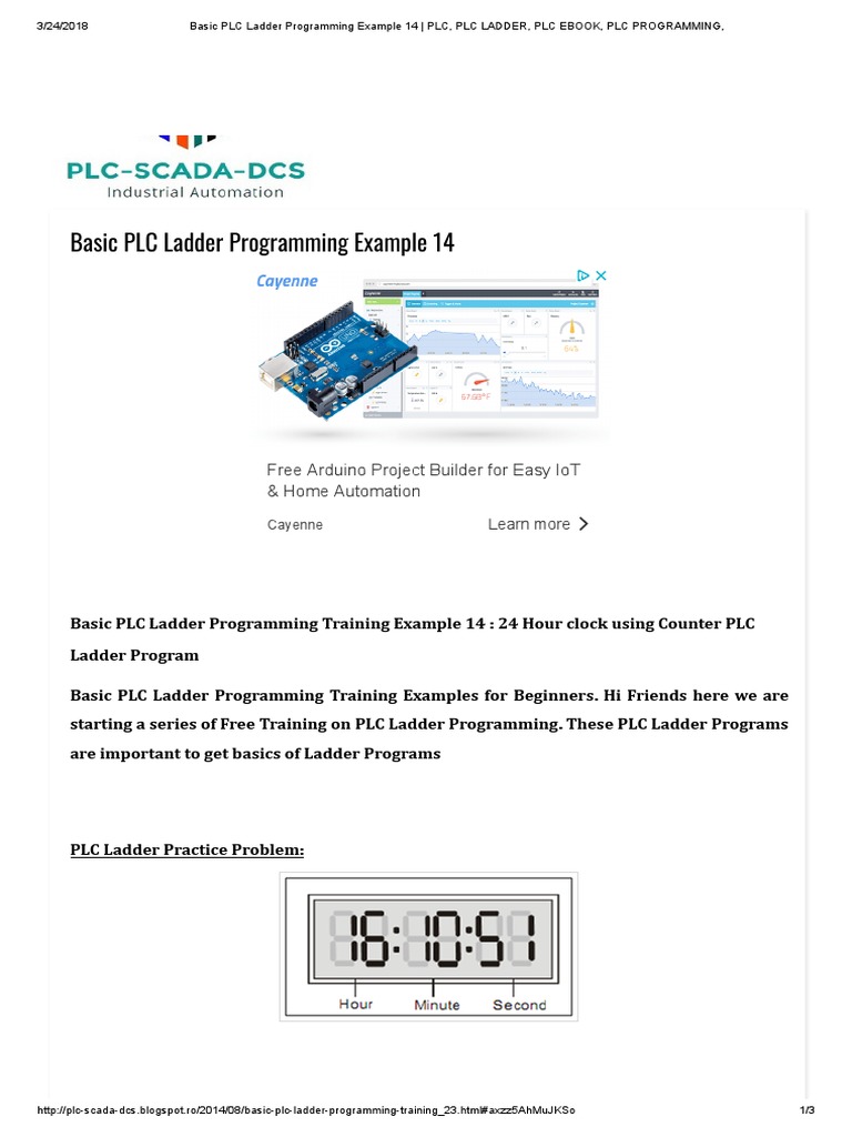 Basic PLC Ladder Programming Example 14 | PDF | Control Engineering ...