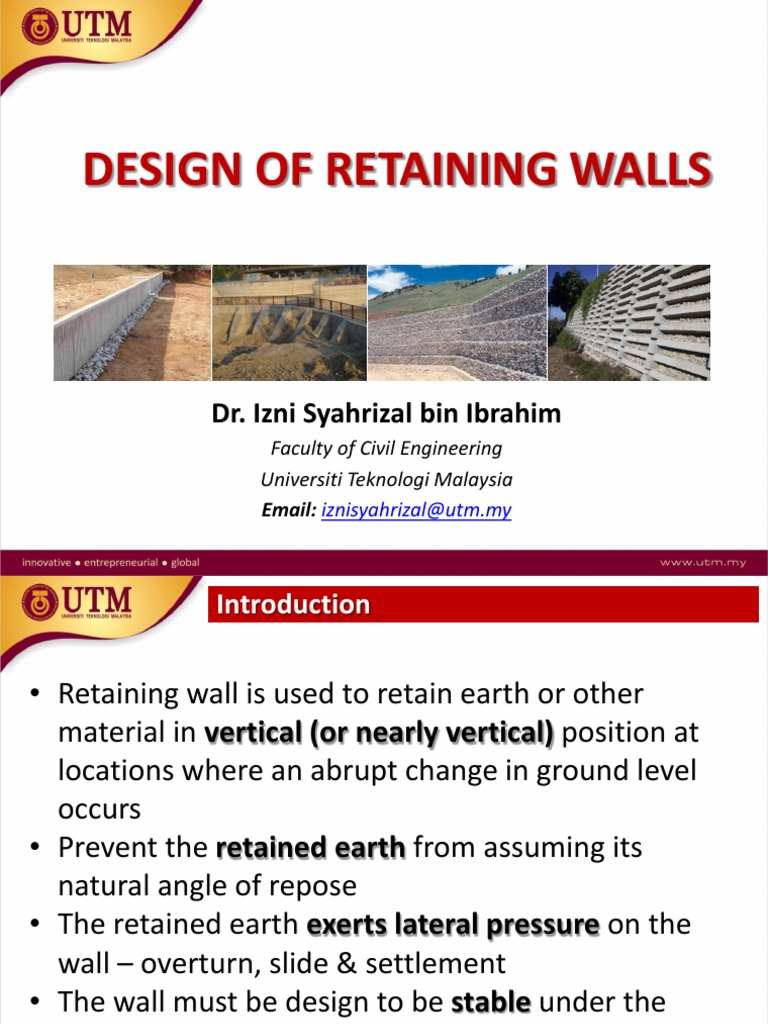 Retaining Wall ACi | Download Free PDF | Building | Solid Mechanics