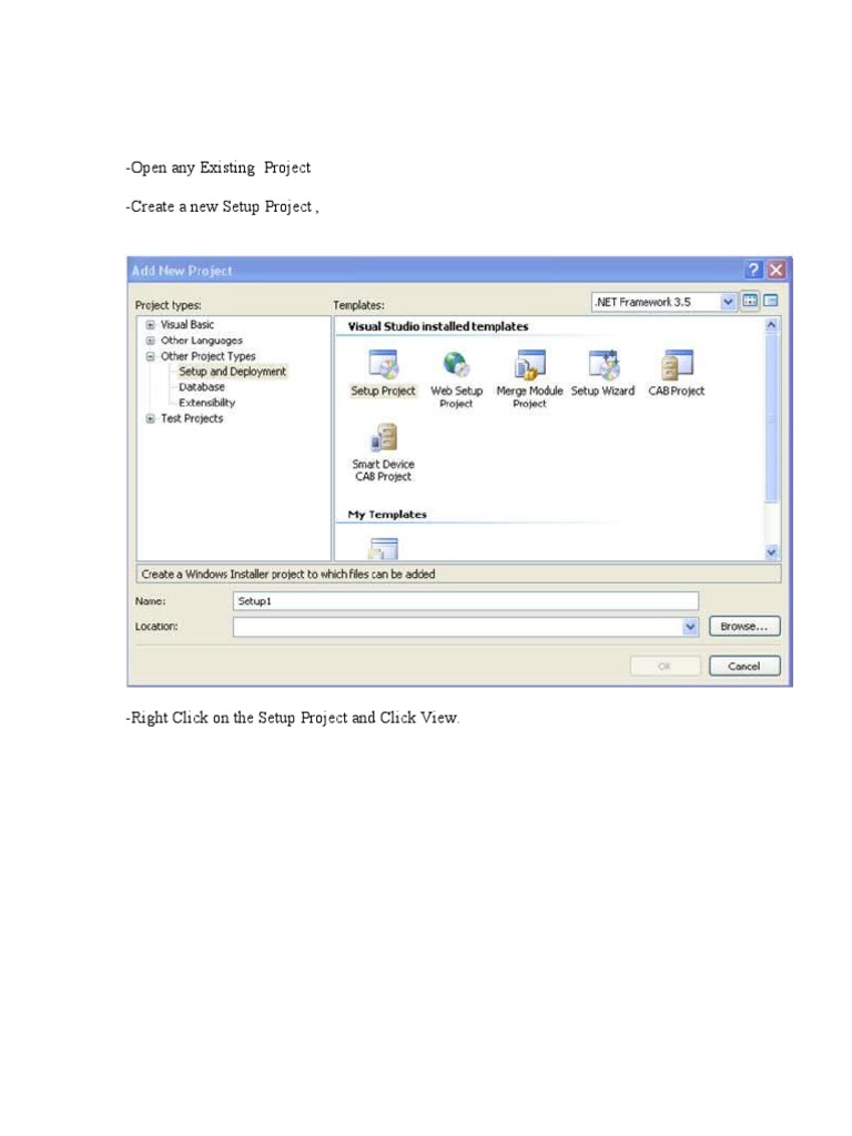 Setup Project | PDF | Microsoft Windows | System Software