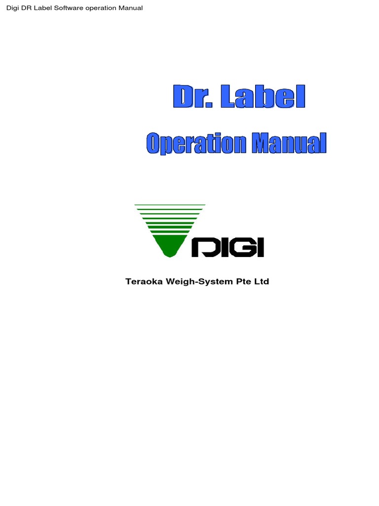 Digi DR Label Software Manual | PDF | Page Layout | Databases