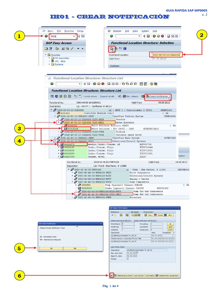 Guia Rapida Sap Mp0005 (Ih01 Crear Notificaciones) | PDF | Informática