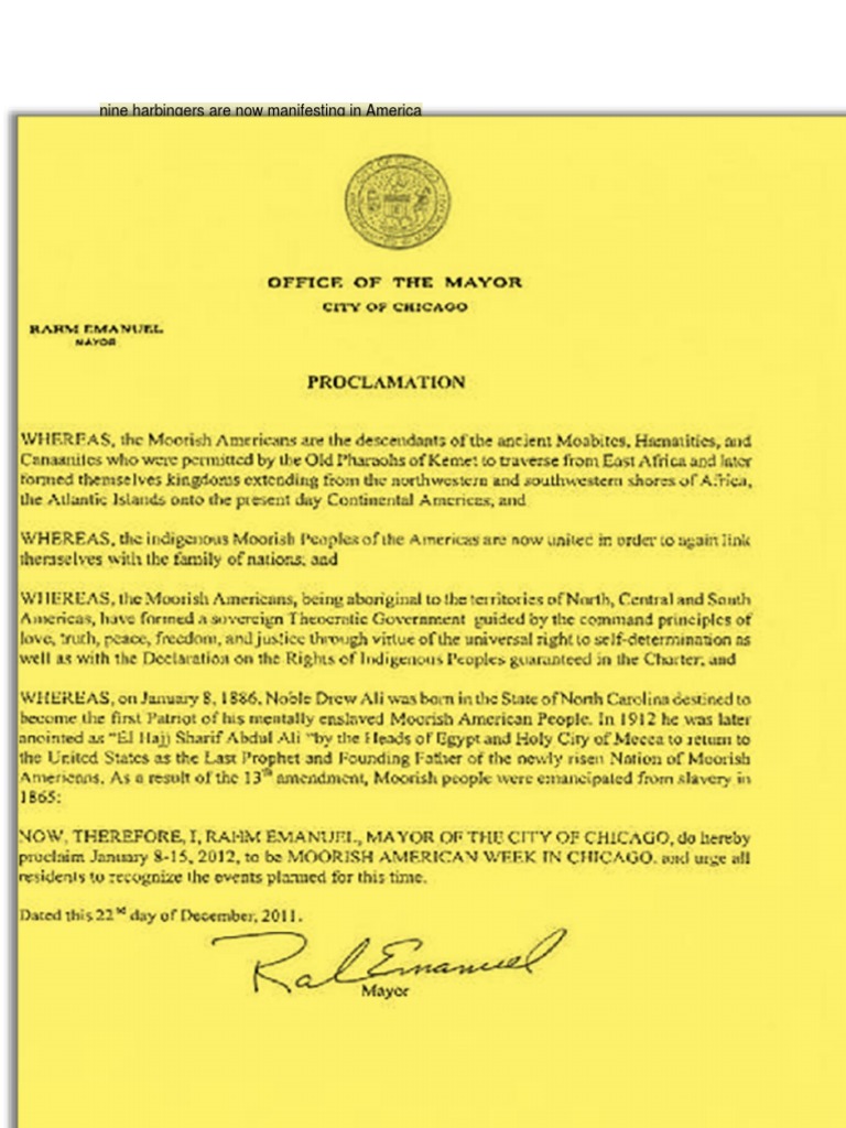 Rahm Emanuel Proclamation. 2.Png | PDF