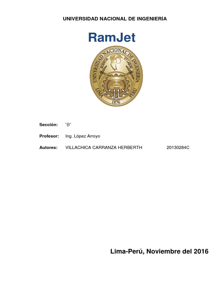 Ramjet | PDF | Motor a reacción | Máquinas rotativas