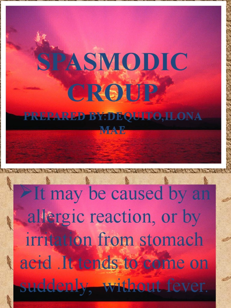 Understanding Spasmodic Croup Causes | PDF