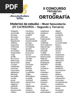 Banco de Palabras para Concurso de Ortografia. | PDF | Naturaleza