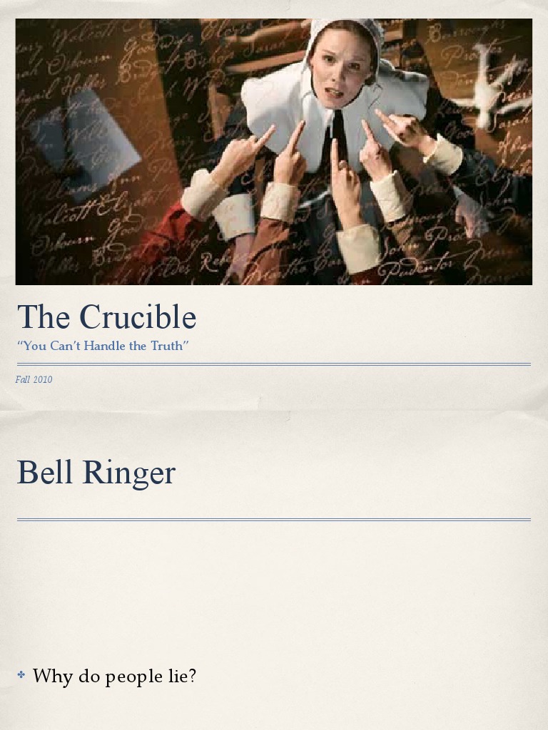 The Crucible: Character Motivations Explained | PDF | Mystery, Thriller ...