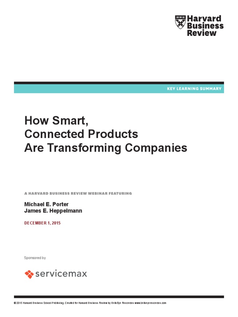 How Smart, Connected Products Are Transforming Companies: Michael E ...