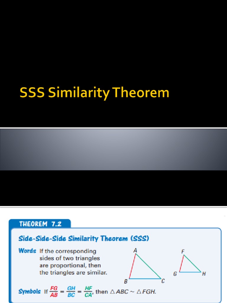 SSS Similarity Theorem (MATH) | PDF | Formalism (Deductive) | Deductive Reasoning