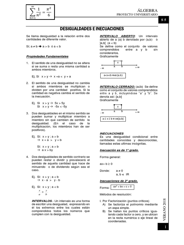 Desigualdades e Inecuaciones | PDF | Desigualdad (Matemáticas) | Multiplicación